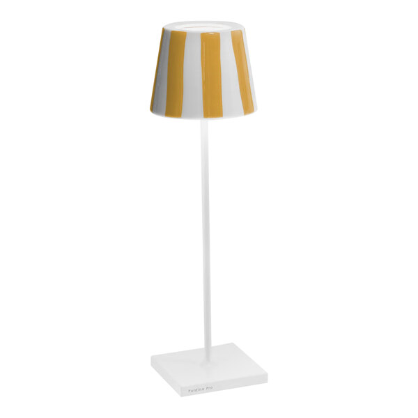 Zafferano America Poldina Pro Lido 15" White / Yellow Stripe Cordless ...