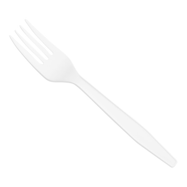 Choice White Heavy Weight Polypropylene Plastic Fork - 1,000/Case