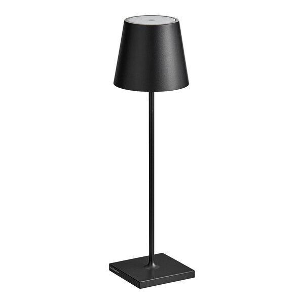 Zafferano America Poldina Pro 15" Black Cordless Rechargeable Table Lamp