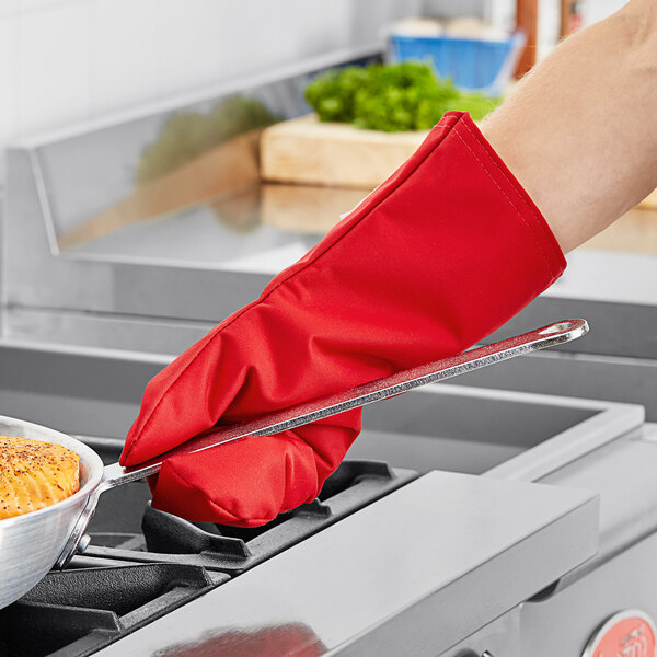 Tucker Safety Products BurnGuard 15" Red Conventional-Style Oven Mitt ...