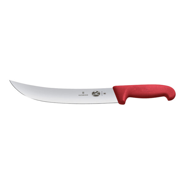 Victorinox 10" Cimeter Knife with Red Fibrox Handle 5.7301.25