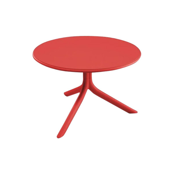 Nardi Spritz 23 13/16" Round Red Resin Adjustable Dual Height Table