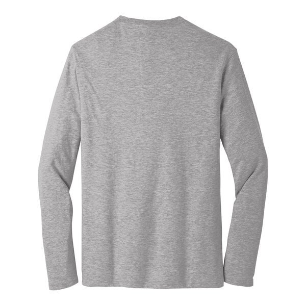 District DT6200 Unisex Light Heather Gray Long Sleeve T-Shirt - Combed ...