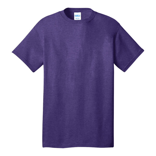 Port & Company® PC54 Unisex Heather Purple Short Sleeve T-Shirt - Cotton