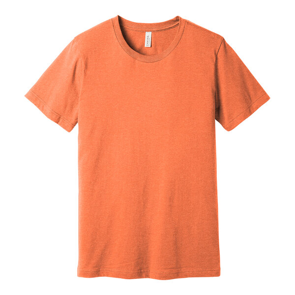 Bella + Canvas BC3001CVC Unisex Heather Orange Short Sleeve T-Shirt ...