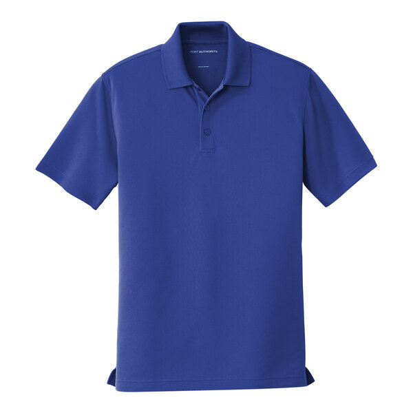 Port Authority K110 Dry Zone Unisex True Royal Short Sleeve UV Moisture ...