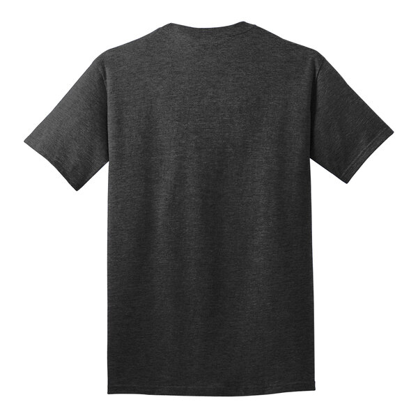 Port & Company® PC54 Unisex Black Heather Short Sleeve T-Shirt - Cotton ...
