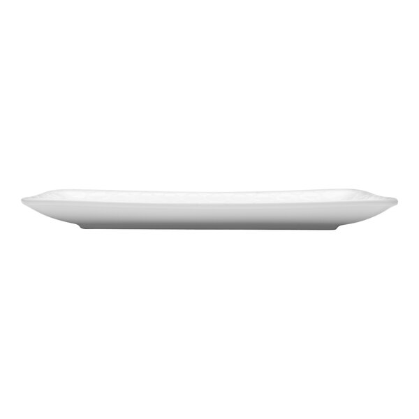 Libbey Samira 11 3/4" x 6 3/8" White Porcelain Rectangular Platter - 12 ...