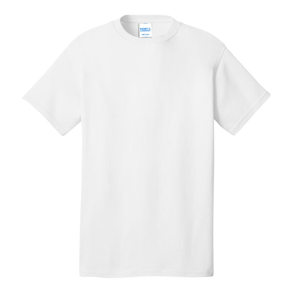 Port & Company® PC54 Unisex White Short Sleeve T-Shirt - Cotton