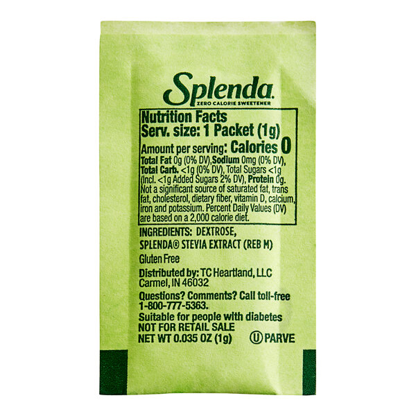Splenda 1 Gram Stevia Packet - 500/Case