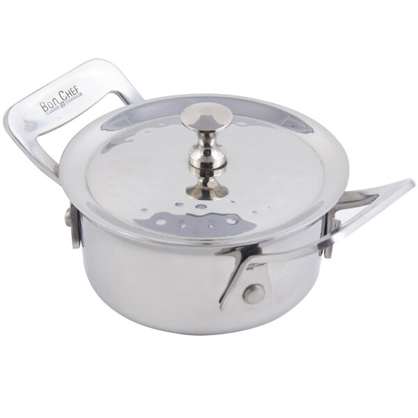 Bon Chef 60026HF Cucina 8 oz. Hammered Finish Stainless Steel Round ...