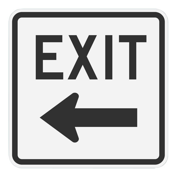 Lavex 18" x 18" Diamond-Grade Reflective Aluminum "Exit" Safety Sign ...