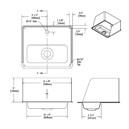 T&S 010124-45 Drip Pan Assembly with Splash Guard