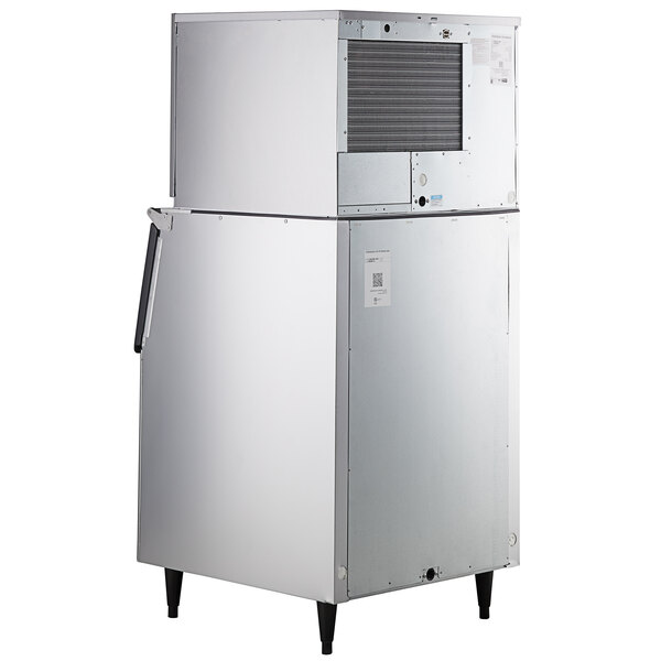 Hoshizaki Low Profile 30" Air Cooled Crescent Cube Ice Machine with Stainless Steel Finish Ice ...
