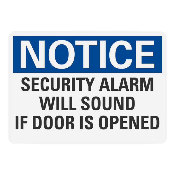 Lavex 14" x 10" Engineer-Grade Reflective Aluminum "Notice / Security ...