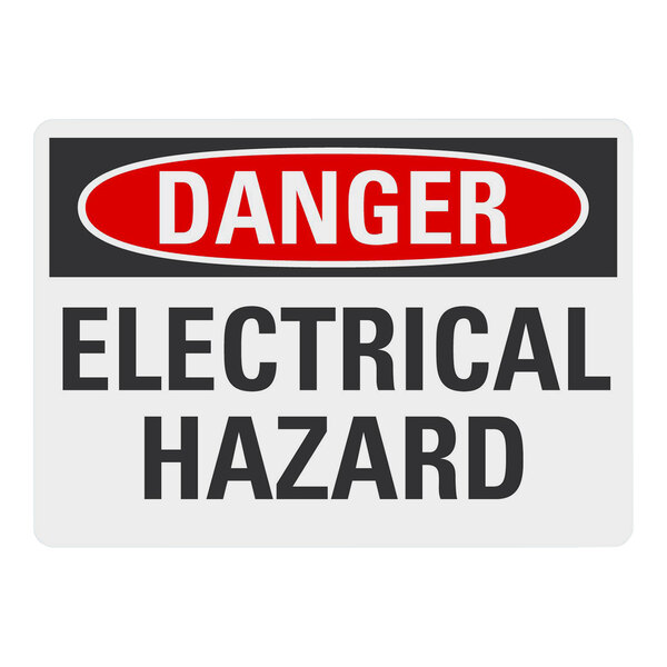Lavex 14" x 10" Engineer-Grade Reflective Aluminum "Danger / Electrical ...