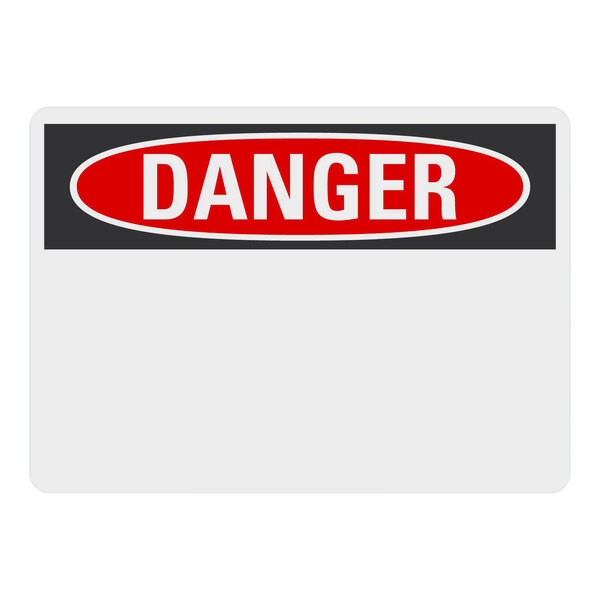 Lavex 14" x 10" Non-Reflective Aluminum "Danger / (Blank)" Safety Sign