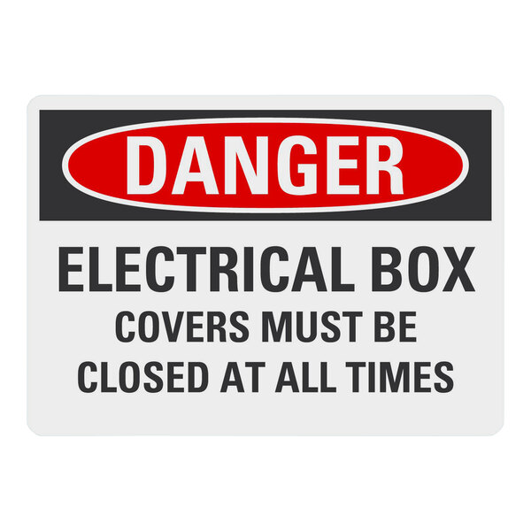 Lavex 10" x 7" Non-Reflective Plastic "Danger / Electrical Box Covers ...
