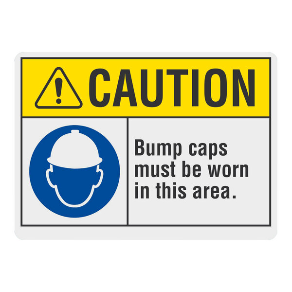 Lavex 10" x 7" Engineer-Grade Reflective Aluminum "Caution / Bump Caps ...