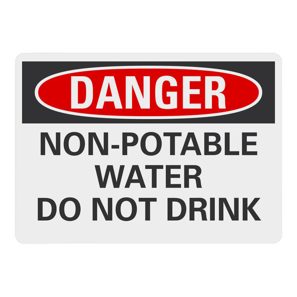 Lavex 14" x 10" Engineer-Grade Reflective Aluminum "Danger / Non ...