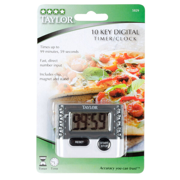 Taylor 5829 10 Key Digital 100 Minute Kitchen Timer