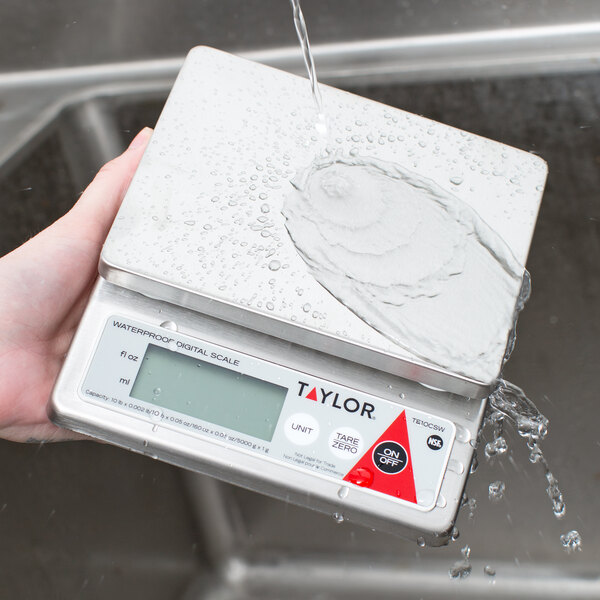 Taylor TE10CSW 10 lb. Waterproof Digital Portion Control Scale for Dry ...