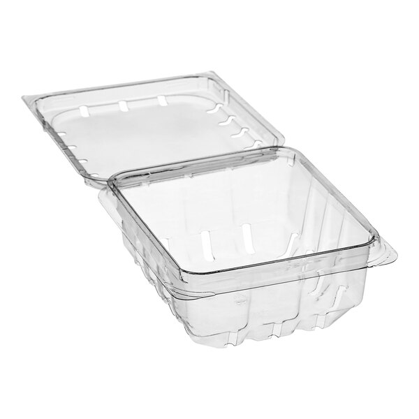 D&W Fine Pack 10 fl. oz. Clear Vented Slot Clamshell Produce / Berry ...