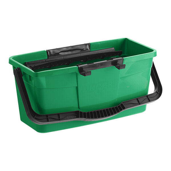 Unger Pro Bucket QB12B 3 Gallon Green Window Cleaning Bucket with Sieve ...