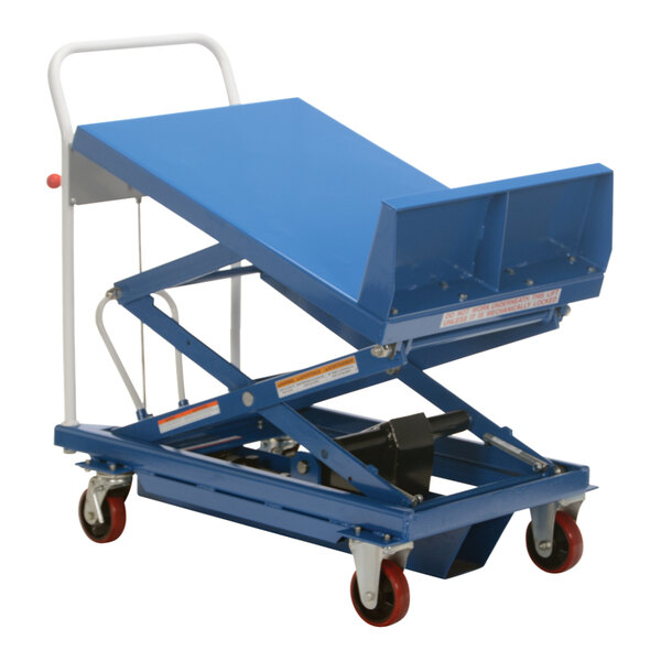 Vestil 36" x 24" Blue Steel Hydraulic Lift / Tilt Cart with Sequence ...