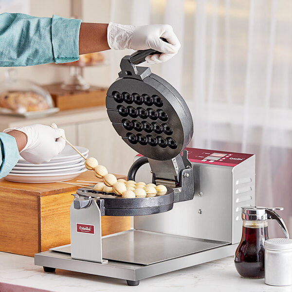 Estella WBMX1A Belgian Waffle Maker with Bubble Waffle on a Stick Plate ...