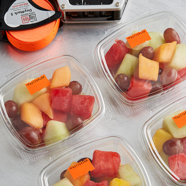 DayMark DuraMark 1 3/16" x 3/4" 1,000-Count Permanent Fluorescent Red ...