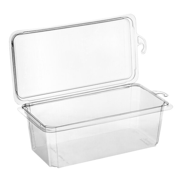 Good Natured 3 oz. Clear PLA Hanging Clamshell Herb Container - 260/Case