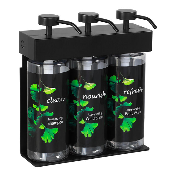 Dispenser Amenities 39388-03-GK SOLera 36 oz. Black ABS Plastic Wall ...