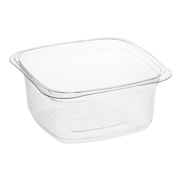 Good Natured 12 oz. Clear PLA Square Deli Container - 675/Case