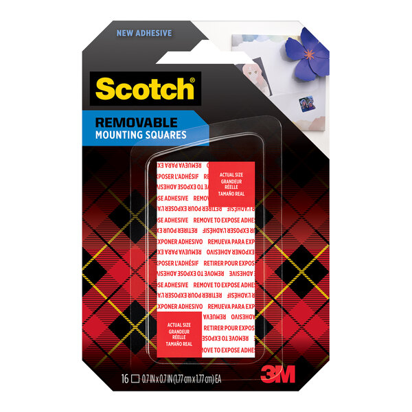 3M Scotch™ 11/16" x 11/16" Double-Sided Removable Mounting Squares ...