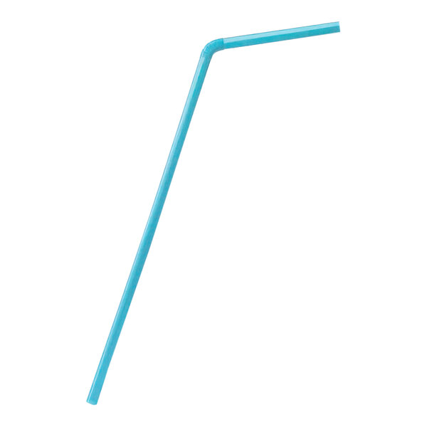 Phade 7 5/8" Jumbo Blue Wrapped Compostable Flex Straw - 3,000/Case
