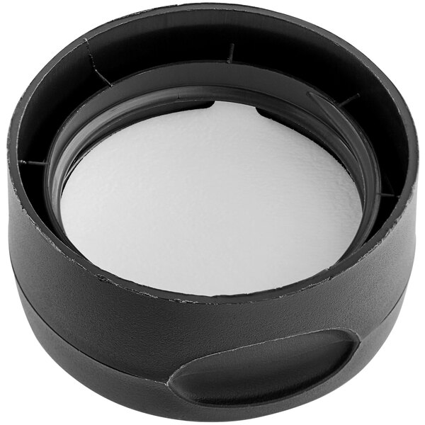 38/400 Black Inverted Squeeze Bottle Lid with Pressure Sensitive Liner ...