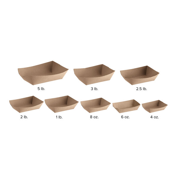 Southern Champion #250 2.5 lb. Kraft Paper Food Tray - 500/Case