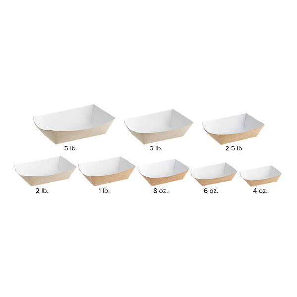 Southern Champion #200 2 lb. Deco Paper Food Tray - 1000/Case