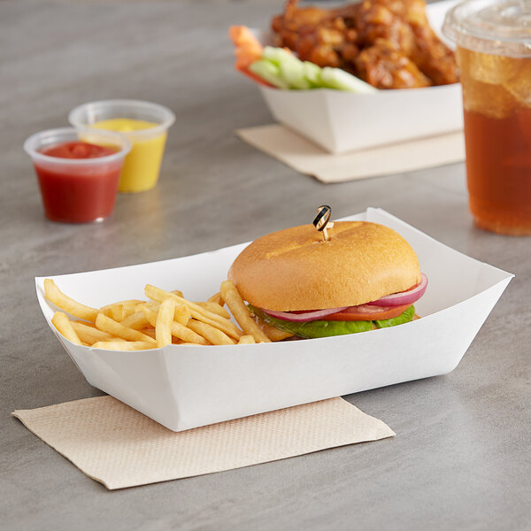 Southern Champion #500 5 lb. White Paper Food Tray - 500/Case