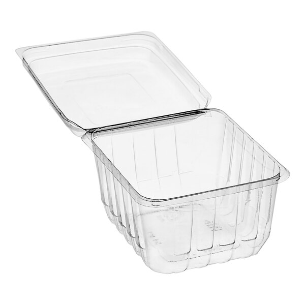 D&W Fine Pack 1 Pint Clear Plastic Clamshell Produce / Berry Container ...