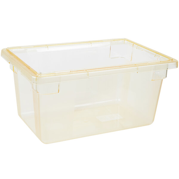 Carlisle 10612C22 StorPlus Yellow Food Storage Box - 18" x 12" x 9"