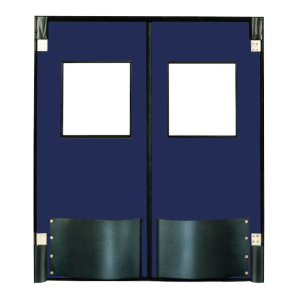 Chase Doors Durulite Standard 72" x 84" Blue Heavy-Duty Double Swinging ...