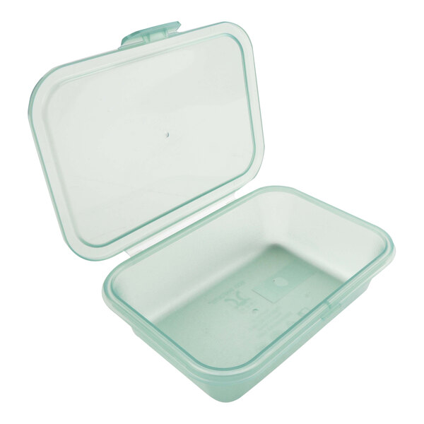 GET Eco-Takeouts 7" x 6 3/8" x 2" Jade Green Hinged Reusable Take-Out ...