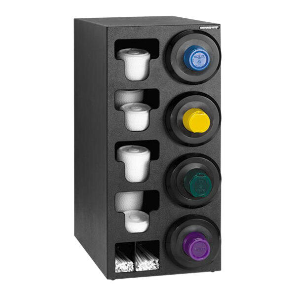 Dispense-Rite Black Polystyrene One-Size-Fits-All 4-Compartment Right ...