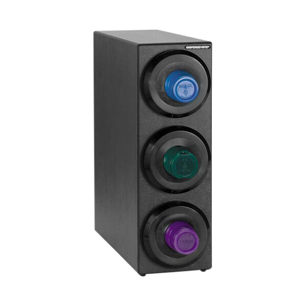 Dispense-Rite Black Polystyrene One-Size-Fits-All 3-Compartment ...