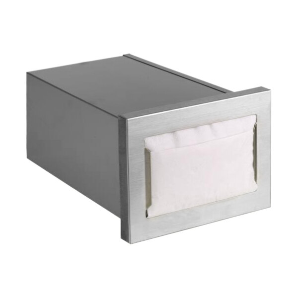 Dispense-Rite Stainless Steel Built-In Horizontal Fullfold Napkin Dispenser