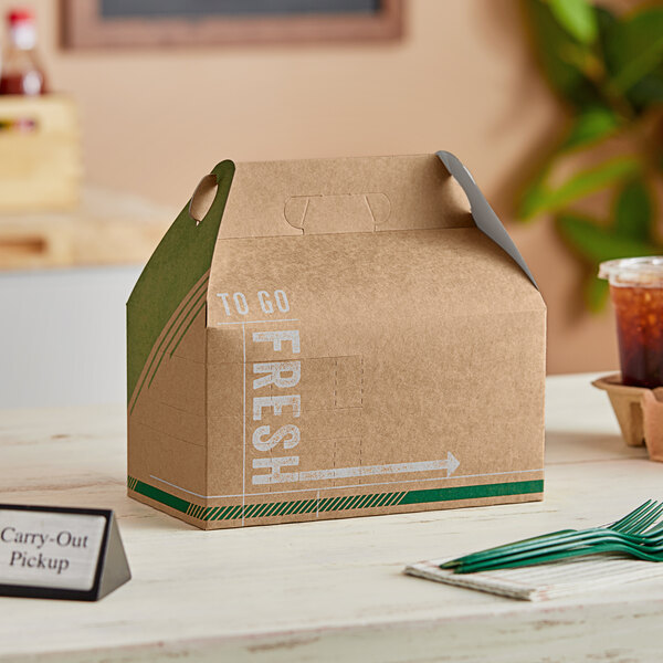 Innopak To Go Fresh 9 1/2" x 5" x 5" Barn Take-Out Lunch Box / Chicken ...