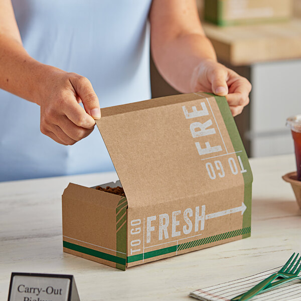 Innopak To Go Fresh 9" x 5" x 3" Take-Out Dinner Box / Chicken Box with ...