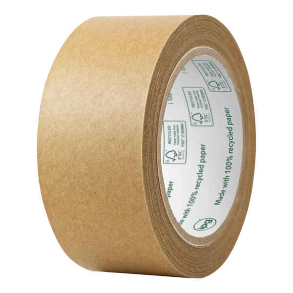 IPG 100e 1.88" x 60 1/8 Yards 100% Recycled Kraft Paper Sealing Tape ...